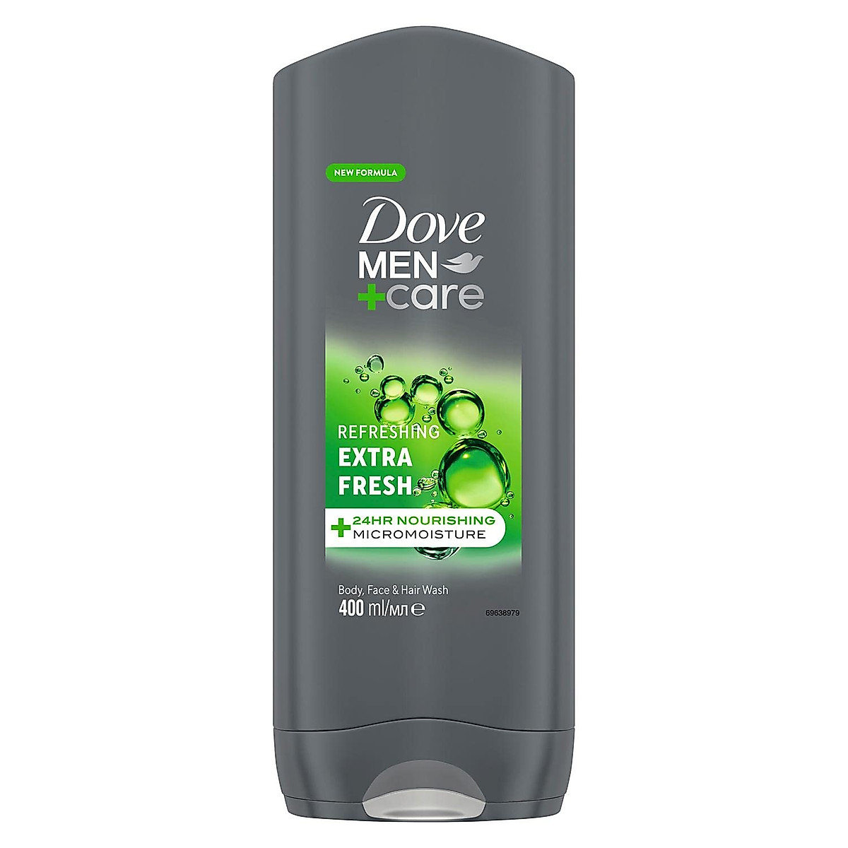Dove Men+Care Refreshing Extra Fresh 3-In-1 Hair, Body And Face Wash Pack Of 3 With 24-Hour Nourishing Micromoisture Technology Body Wash For Men 400 Ml