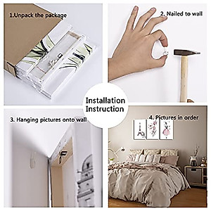 Wuxianghong Eiffel Tower Wall Decor Girls Pink Theme Room, Paris Wall Art Princess Girl Flowers Bedroom Decor,Canvas Art Framed Posters Paintings