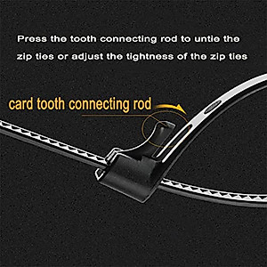 Releasable Reusable Zip Ties 12 Inch Heavy Duty Zip Tie Thick Black Cable Ties Reusable 100 Pack 50lb Tensile Strength Nylon Cable Wire Ties for Multi-Purpose Use Indoor And Outdoor Plastic Tie Wire
