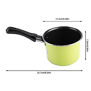 Non stick Stockpot Practical Convenient Soup Pot Saucepan Mini Colorful Milk Pot Saucepans (green)