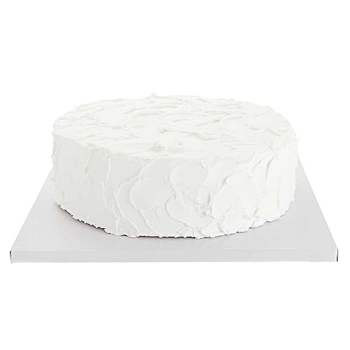 6 Pack White 12 Inch Cake Drum for Baking Desserts, Foil Square Cake Boards for Pastries