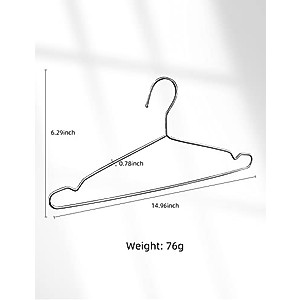 【5-Pack】 WAIKAS Clothes Hanger 304 Stainless Steel 42cm
