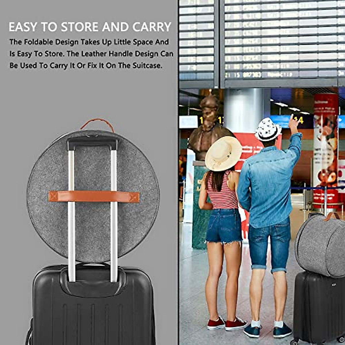 Hat Storage Boxes For Women And Men Storage With Lid Large Foldable Round Travel Decorative Hat Boxes Hat Box Hat Boxes For Men Storage