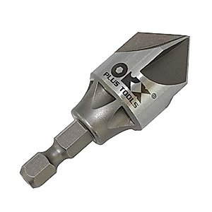 ORXPLUS Tools 5 Flute Metal Deburring Chamfer Drill Bit for Cleaning Pipe/Tube Burr, 87 Degree Quick Release Shank Fits for 1/8"-3/4"(3mm-19mm)