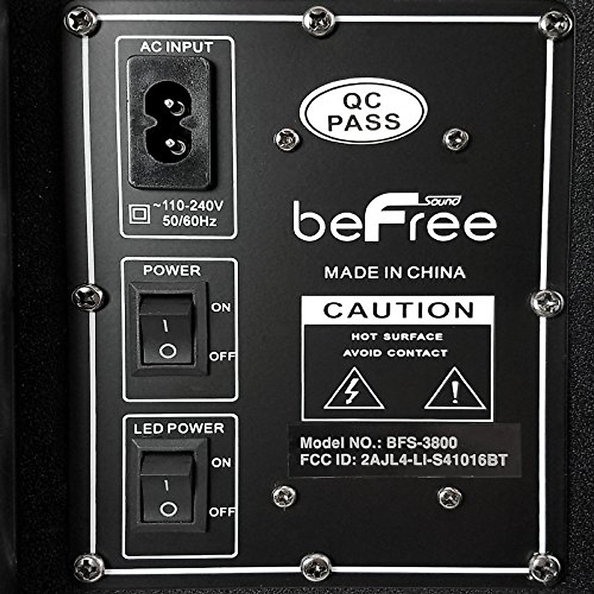 beFree Sound BFS-3800 Projection Party Light Dome Subwoofer Bluetooth Portable Party Speaker, Blue