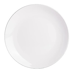 Gibson Home Zen Buffet Porcelain Dinnerware Set, Service for 6 (30pcs), White (Coupe)