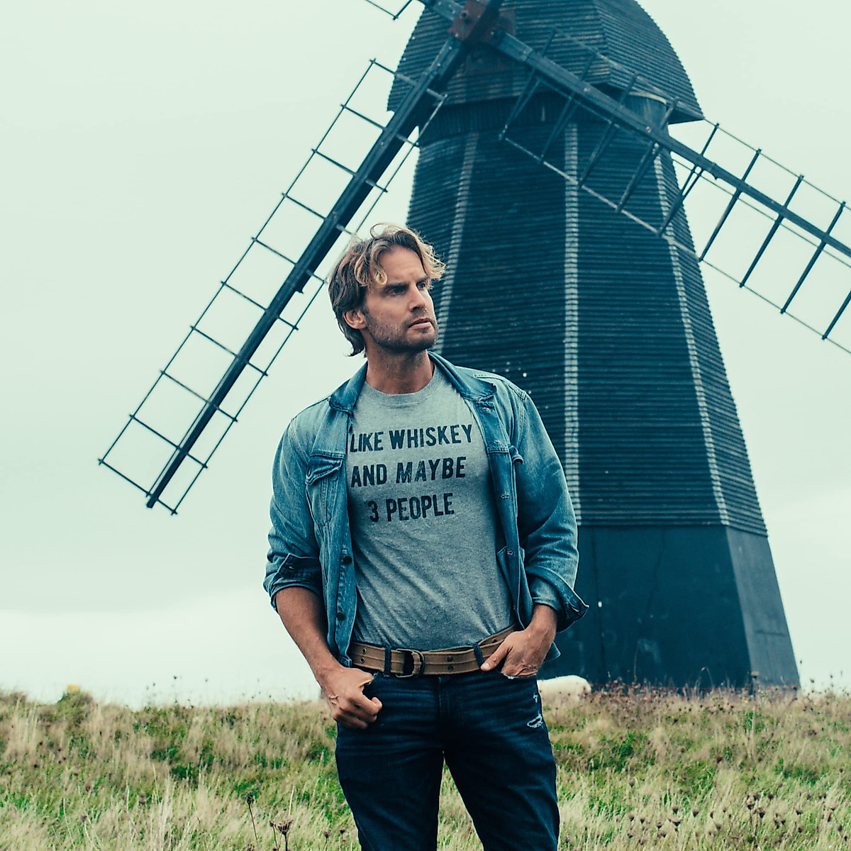 Mens I Like Whiskey and Maybe 3 People T Shirt Funny Saying Drinking Novelty Top Mens Funny T Shirts Introvert Apparel for Men Funny Drinking T Shirt Dark Grey XXL