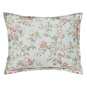 Laura Ashley Home - Twin Duvet Cover Set, Reversible Cotton Bedding with Matching Sham, Breathable Home Decor for All Seasons (Madelynn Blue, Twin)