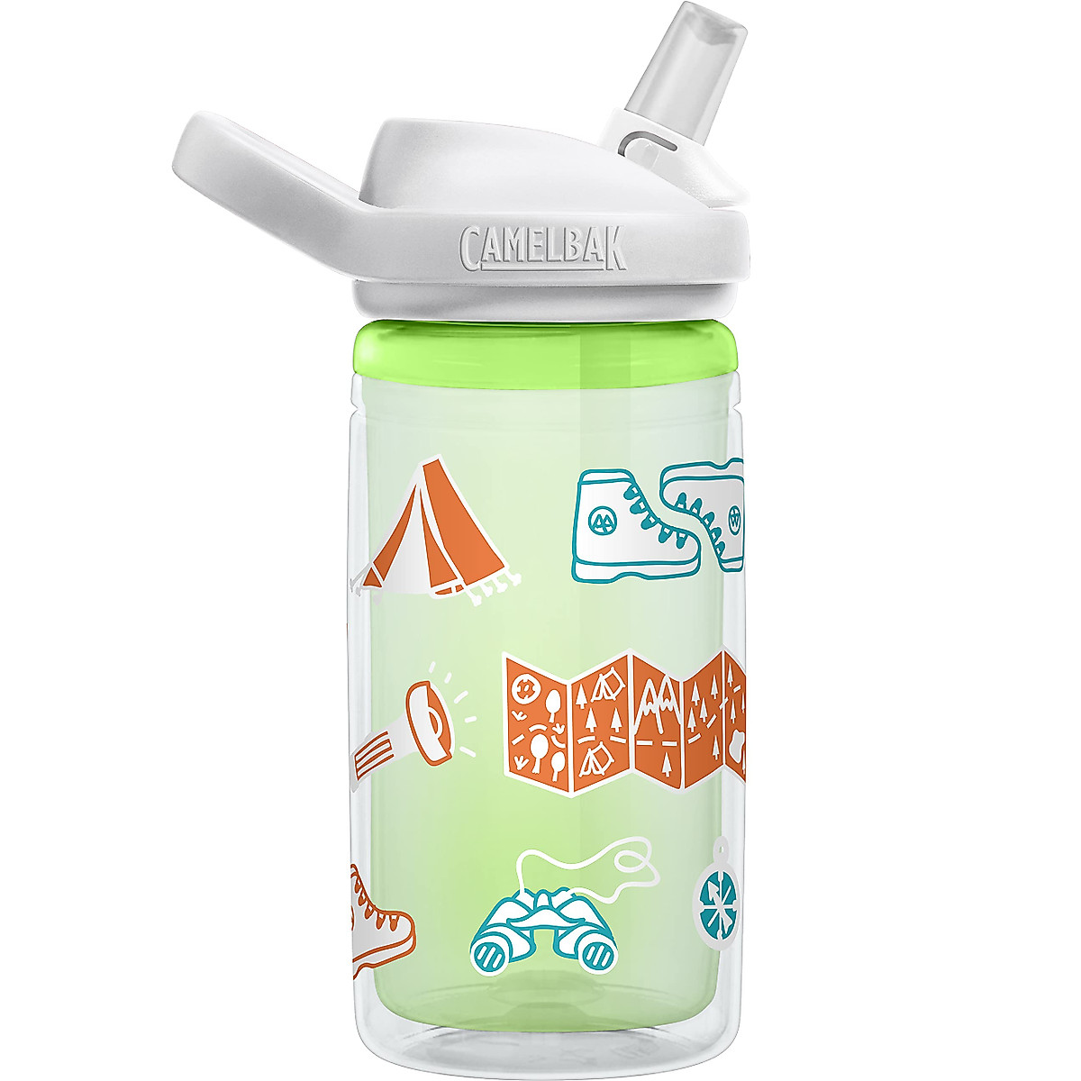CamelBak eddy+ Kids Insulated BPA-Free Bottle, 14oz Adventure Map