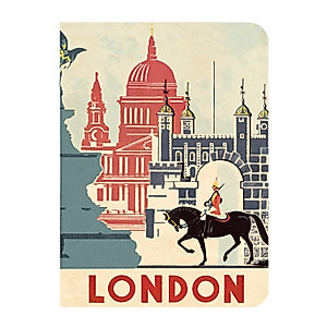 Cavallini - Set of 3 Mini Notebooks - Vintage London - Lined, Blank & Graph Interiors