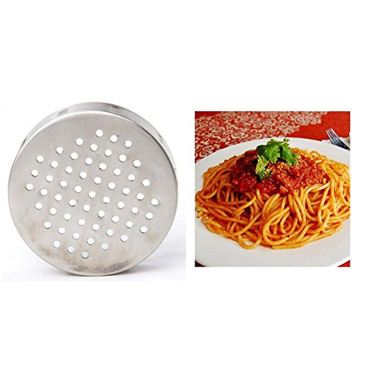 Newcreativetop Stainless Steel Manual Noodles Press Machine Pasta Maker with 5 Noodle Mould