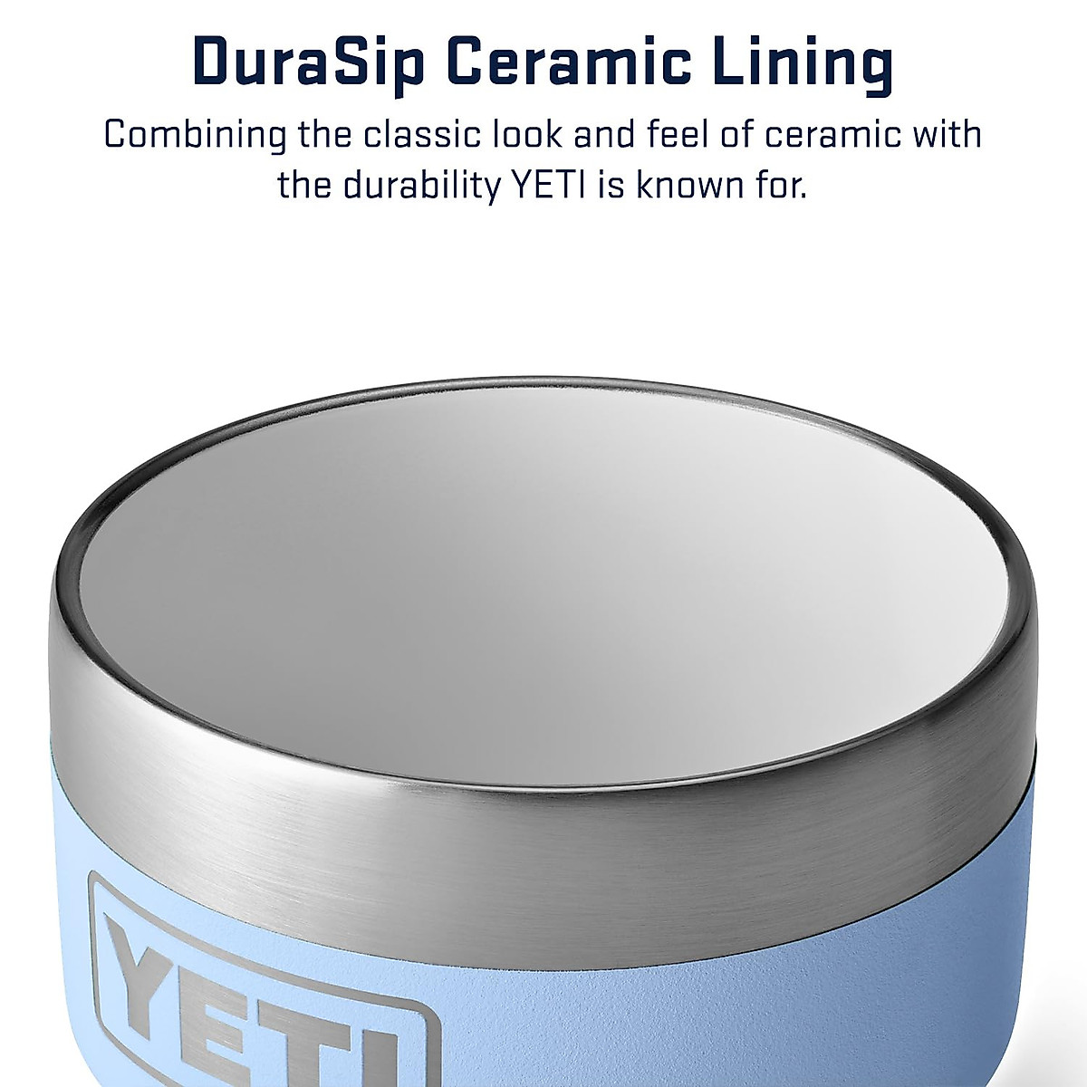 YETI Rambler 4 oz Stackable Cup, Stainless Steel, Vacuum Insulated Espresso/Coffee Cup, 2 Pack, Big Sky Blue