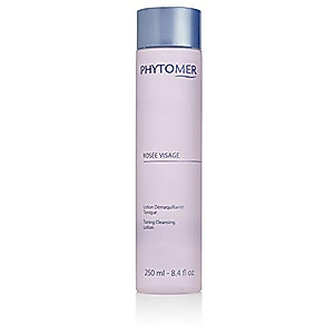 Phytomer Rosee Visage Toning Cleansing Lotion | All in One Cleanser, Makeup Remover & Toner for Face | Alcohol-Free | Safe, Natural Ingredients | 8.4 Fl Oz