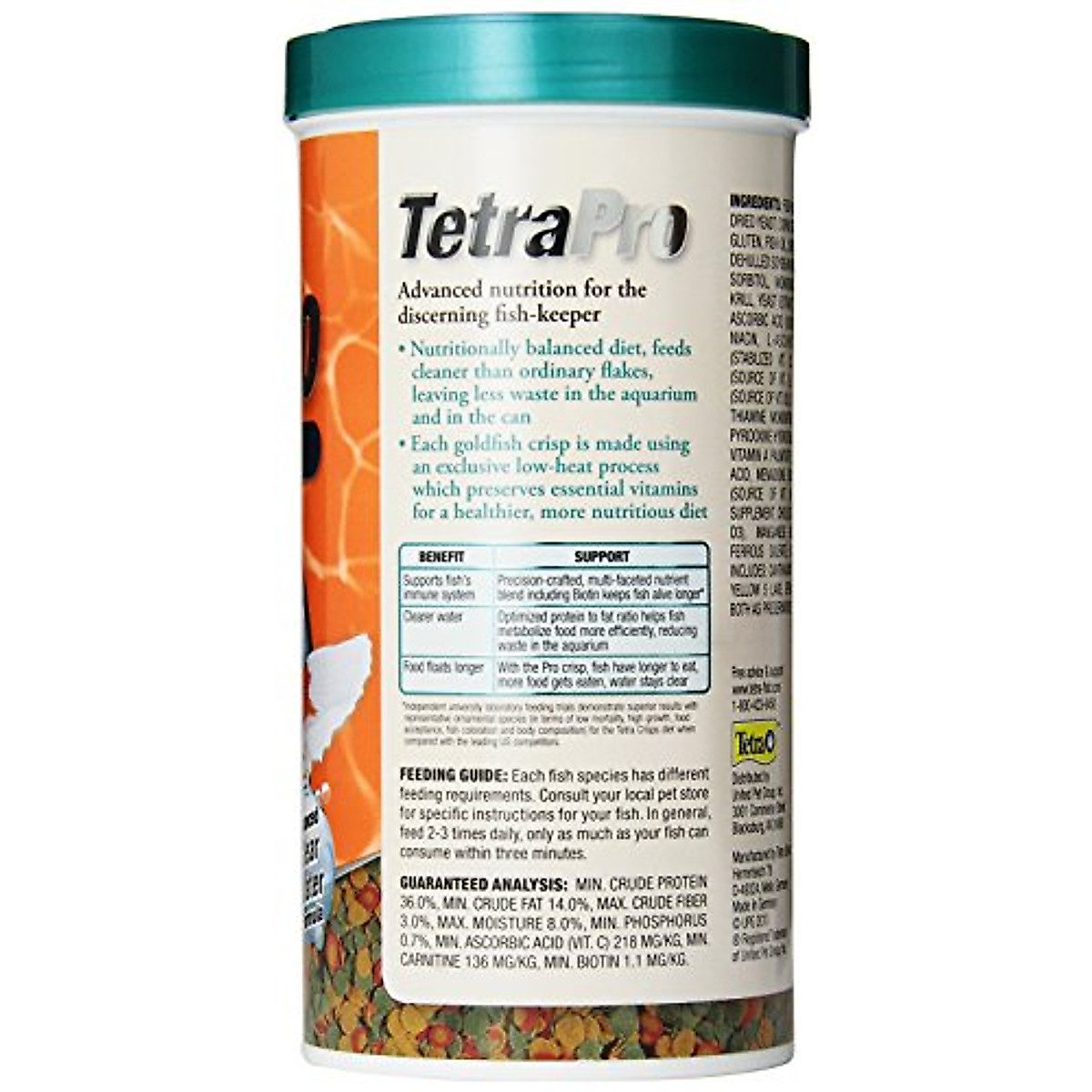 Tetra 77077 TetraPRO Goldfish Crisps for Fishes, 7.9 Ounce