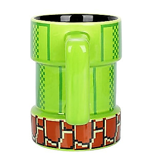 Kriymd Gamer Pipe Ceramic Tea Coffee Cup Mug Collectible 15 Oz Ounces (Warp Pipe Mug) Kid Birthday Party Gift