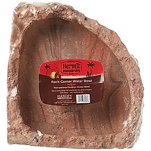 Fluker's Corner Rock Bowl, Food & Water Dish for Hermit Crabs, Medium 6"