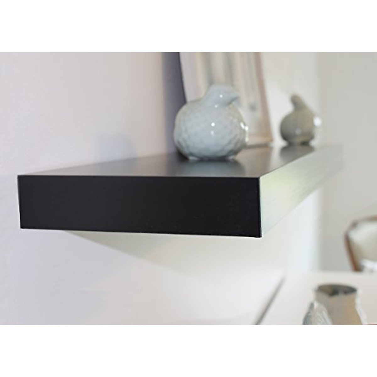 InPlace Shelving, Black 0191402 36 in W x 10 in D x 2 in H Floating Wall Shelf with Invisible Brackets