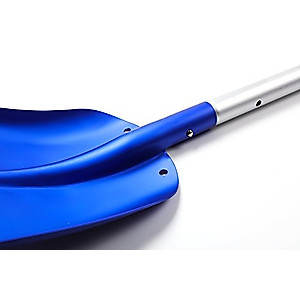 MQUMSA Portable Colorful Telescopic Aluminum Car Adjustable Extended Edition Snow Shovel (Blue + Silver)