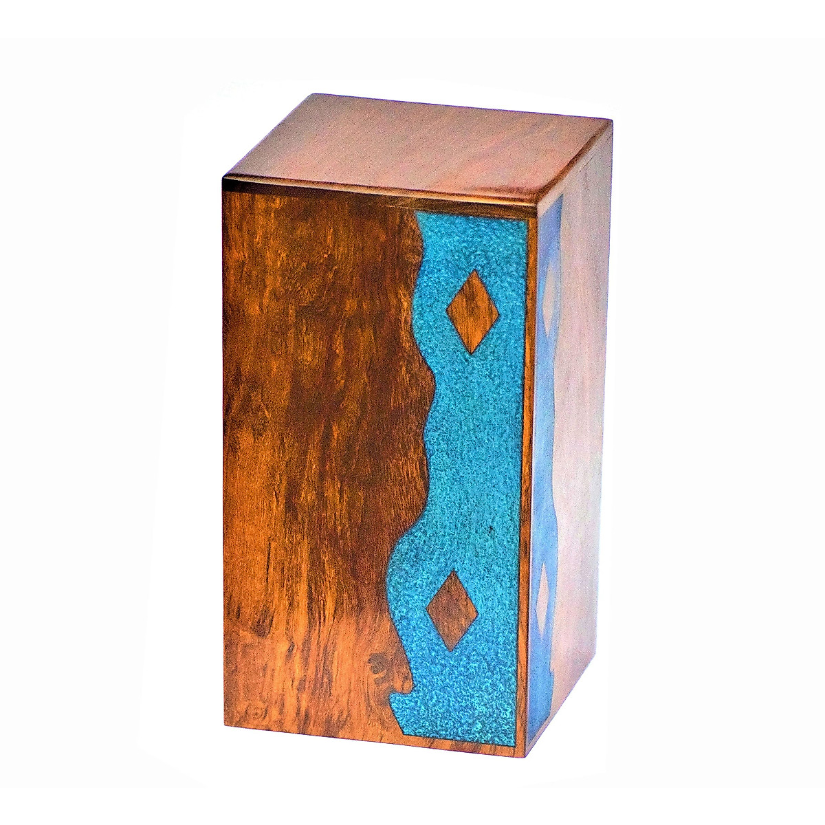 STAR INTERNATIONAL Rosewood And Resin Mix Cremation Urns for Human Ashes Adult, Burial Urns for Columbarium, Wooden Box Funeral Urns for Human Ashes Large (M(9.5X5.5) 172 Cu Inches)