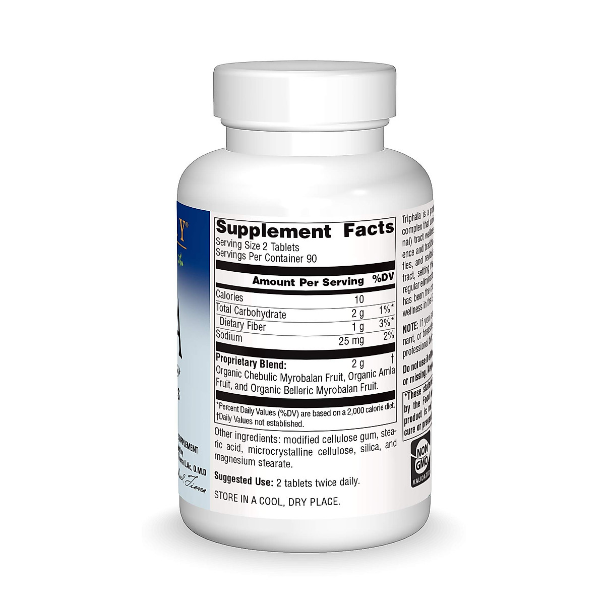 Planetary Herbals Triphala Internal Cleanser 1000mg for GI Tract Wellness - 180 Tablets