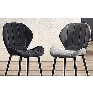 Chairs Chairs Set of 2 Dining Chairs withSeat and Cushioned Backrest Leisure Chairs with Metal Legs for Dining Room and Dining Chairs (Color:Green)