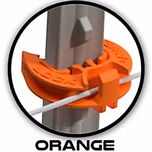 Lock Jawz T-360 Electric Fence T-Post Insulator - Orange (Bulk Qty: 100)