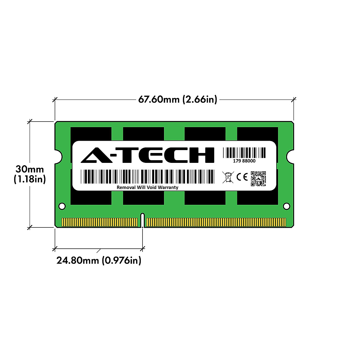 A-Tech 8GB RAM for ACER Aspire E5-522-89W6 | DDR3 1600MHz SODIMM PC3-12800 204-Pin Non-ECC Memory Upgrade Module