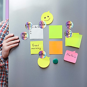 Zonon 500 Pcs Motivational Positive Affirmation Stickers Good Luck Inspirational Quote Stickers Roll Laser Encouraging Inspiring Labels Holographic Decal for Kids Adults Book Envelopes, 1.5 Inch