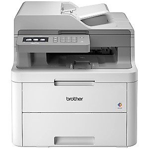 Brother MFC-L3710CW All-in-One Wireless Color Laser Digital LED Printer, White - Print Copy Scan Fax - 19 ppm, 600 x 2400 dpi, 3.7" LCD Touchscreen, 8.5 x 14, 50-Sheet ADF, 250-sheet, Tillsiy