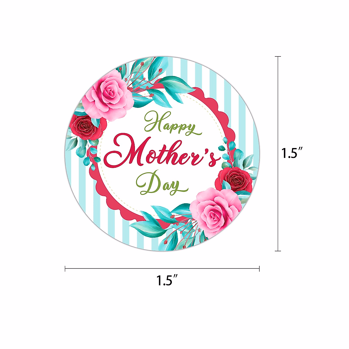 FLYAB Happy Mother's Day Labels Stickers,1.5" Flowers Mother's Day Gift Tag Stickers,Farmhouse Mother's Day Gift Labels for Gift Wrap Box Envelope Seals Card Party Favor,36PCS
