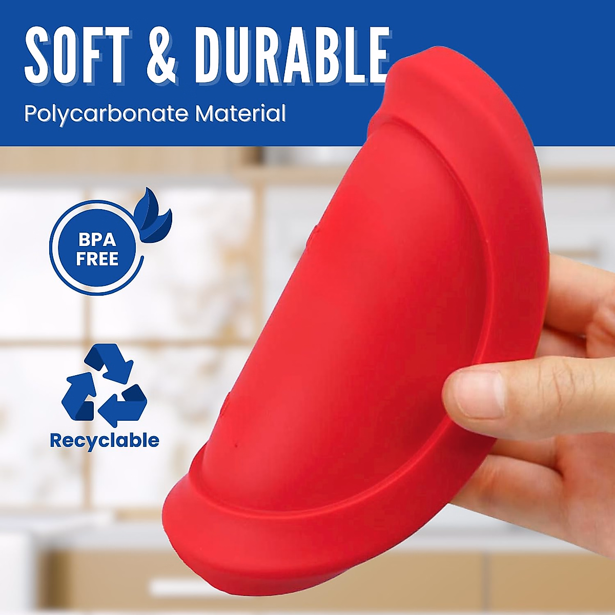 Replacement Lids for Pyrex Containers (1) 1-Cup (2) 2-Cup (2) 4-Cup (1) 7-Cup (2) 3-Cup (1) 6-Cup Round Rectangle (Red)