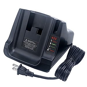Biswaye 40V MAX Battery Fast Charger LCS40 Compatible with Black & Decker 36V 40V Max Lithium Battery LBX1540 LBX2540 LBX2040 LBXR2036 LBXR36 LBX2240 LBX36 LSW36 LST136 LHT2436