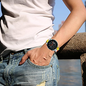 Hepsun Pikcu Dinosaur Bands Compatible with Samsung Galaxy Watch 4 40/44mm/Galaxy Watch 42mm/Watch 3 41mm/Active 2/Gear S2 Classic/Sport/Garmin Vivoactive 3 20mm Soft Silicone Kawaii Cute Strap Kids