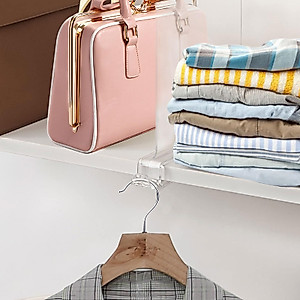 Yunlism Clear Acrylic Shelf Dividers, 12 Inches [Extra Tall Version] Clear Shelf Dividers for Organization, Closets Shelf Separator, Shelf Divider Fits Shelves of 0.4-0.9 Inch Thickness (6 Pack)