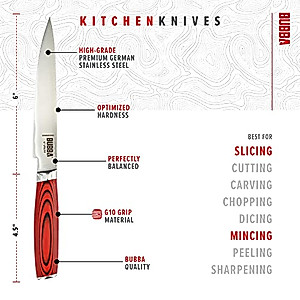 BUBBA Kitchen Series 6" Utility Knife perfect for mincing, and cutting through small vegetables, meats and herbs.