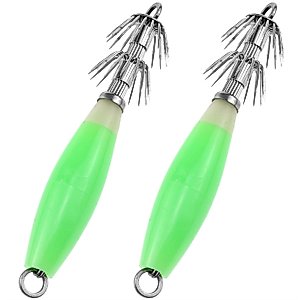 Haidong 2pcs Luminous Squid Clip Fluorescent Cuttlefish Clip The Octopus attracts Hard Bait Tackle