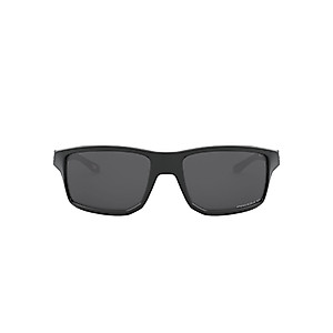 Oakley Men's OO9449 Gibston Square Sunglasses, Matte Black/Prizm Black Polarized, 60 mm