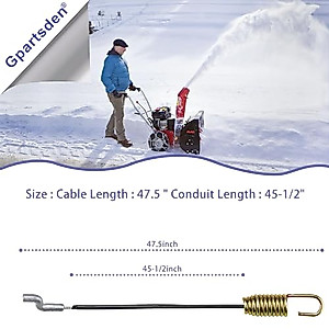 Gpartsden 946-04230B Snow Blower Auger Cable for Cub Cadet MTD Drive Clutch 746-04230 746-04230A 946-04230 946-04230A Snow Thrower