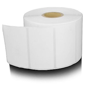 OfficeSmartLabels – 2.5" x 1.25" Removable Direct Thermal Labels - Compatible with Rollo & Zebra Desktop Printers and More – 1” Core; Perforated, Water & Oil Resistant [4 Roll, 4000 Labels]