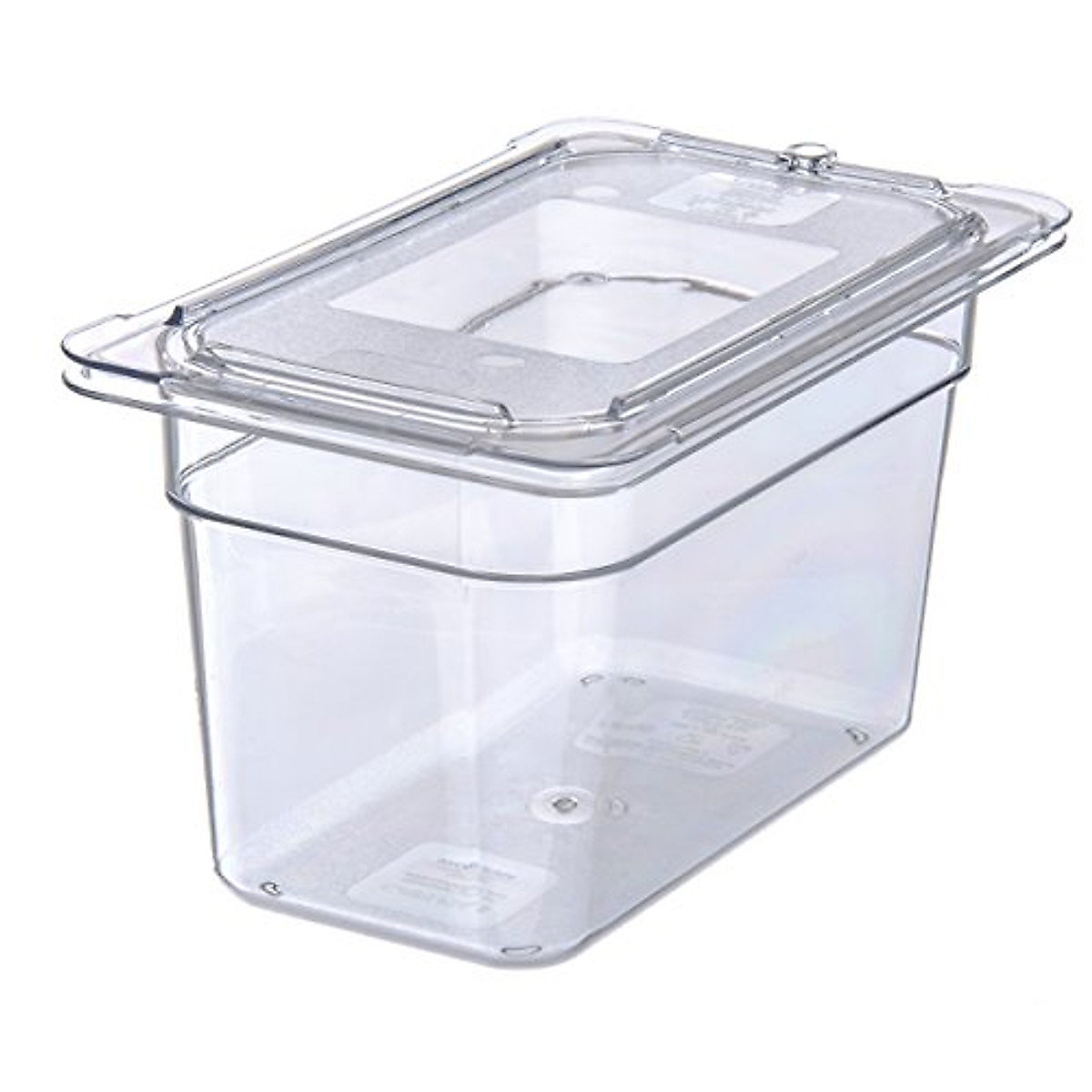 Carlisle FoodService Products Plastic Food Pan 1/4 Size 6 Inches Deep Clear (Pack of 6)