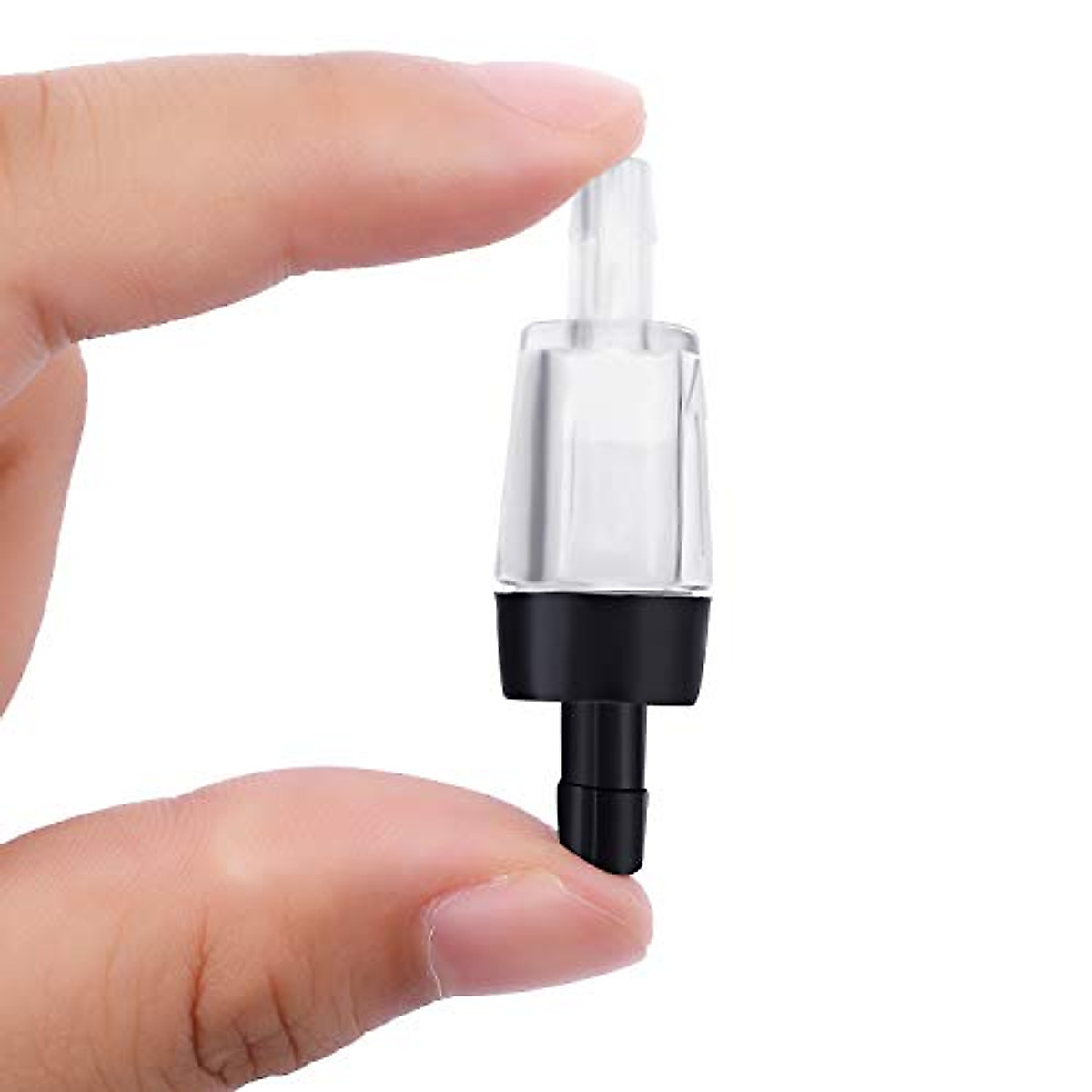 Leinuosen 20 Pack Aquarium Air Pump Check Valves Plastic One Way Non-Return Check Valve Air Pump Accessories for Fish Tank, Black