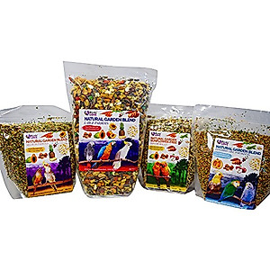 Birds LOVE All Natural Garden Blend Bird Food for Small Birds - Lovebirds, Cockatiels, Parakeets and Parrotlets 2lb