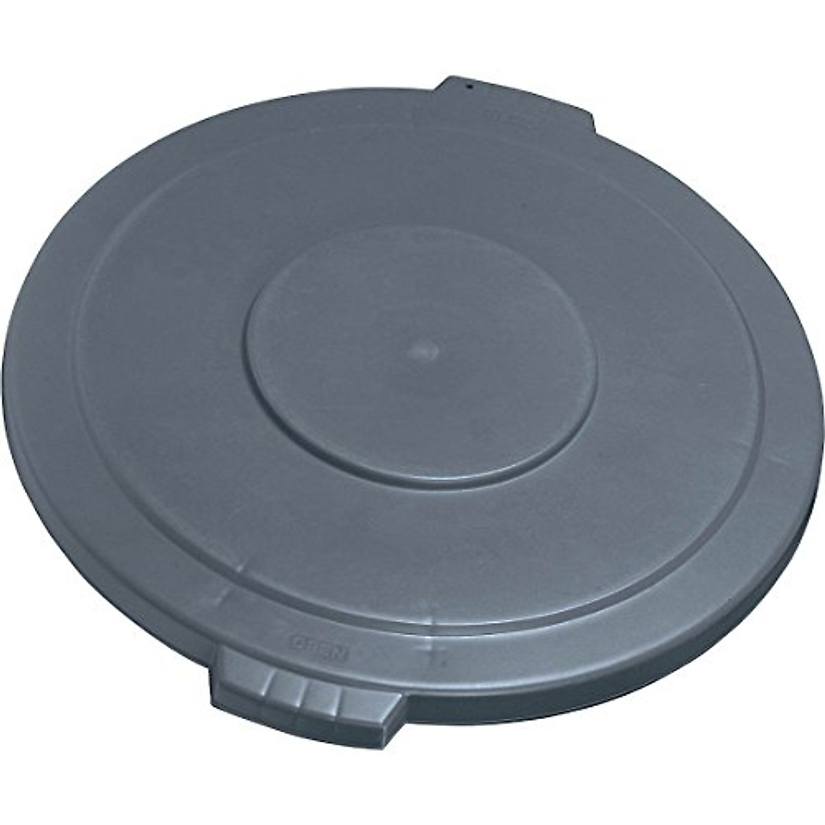 CFS 34104523 Bronco Polyethylene Round Lid, 26.88" Diameter x 2-1/4" Height, Gray, for 44 Gallon Trash Containers
