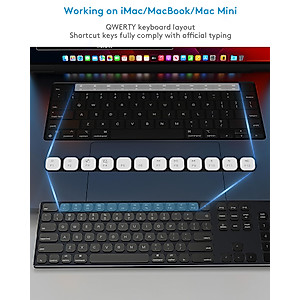 Yivandi Wired Keyboard for Apple Computer – Sleek Aluminum Housing,Precise106 Keys Compatible to Mac OS,Plug-N-Play iMac/Mac/MacBook Keyboard with Numeric keypad