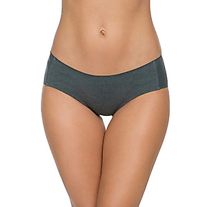 Wealurre Cotton Women's Breathable Panties Seamless Comfort Underwear (3128M, Line Purple)