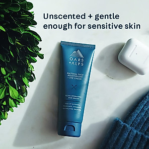 Oars + Alps Face Moisturizer and Eye Cream, Valentines Gifts for Him, Hydrates Skin with Shea Butter and Jojoba Oil, Anti Aging, Vegan and Gluten Free