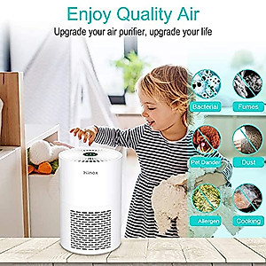 Himox Small Air Purifier for bedroom and AP01 Compact Desk Air Purifier Both H13 True HEPA Medical Grade Ultra Quiet