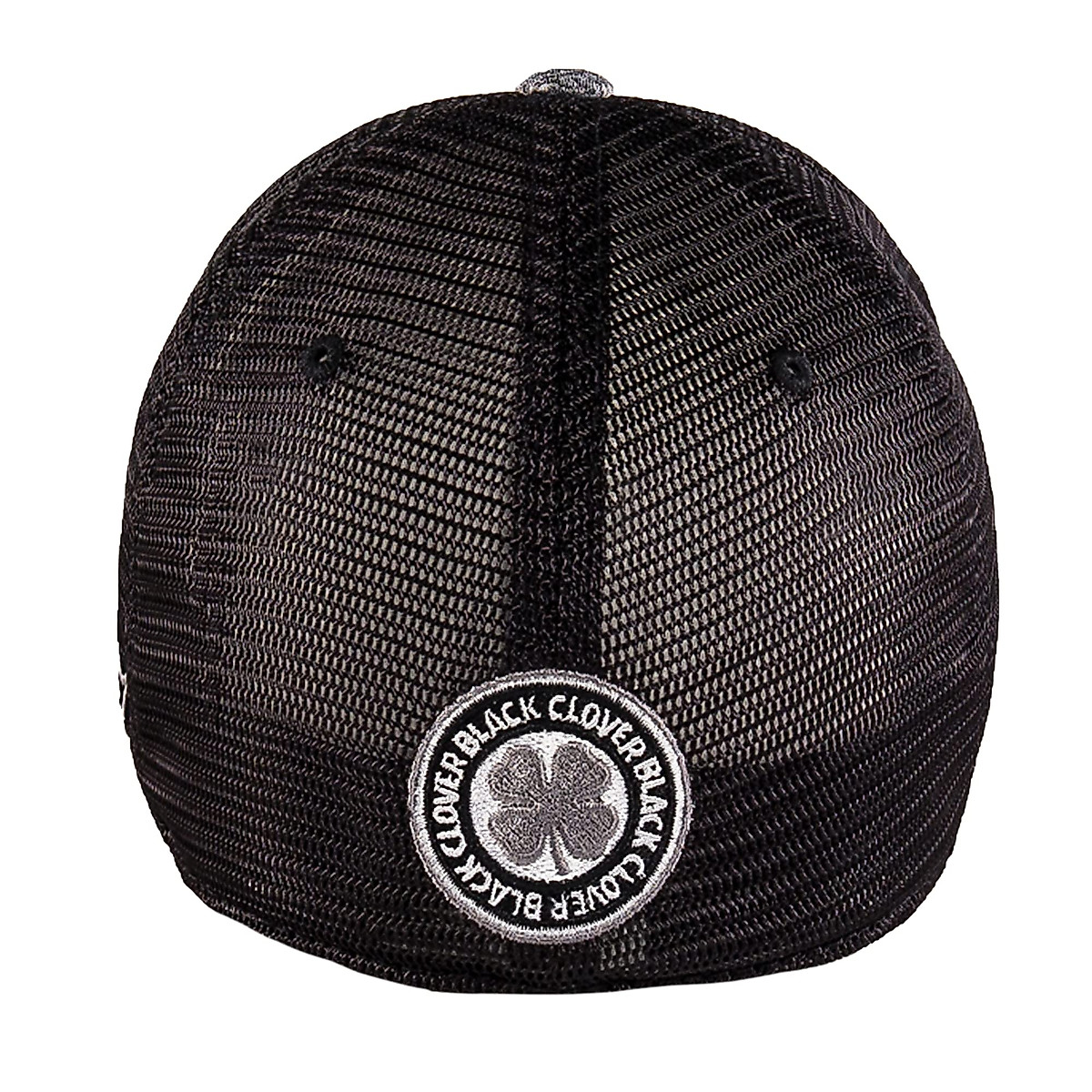 Black Clover Lucky Heather Mesh Grey Flex Cap, Black/Grey/Black Mesh (S/M)