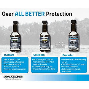 Quicksilver 8M0047921 Quickleen Engine & Fuel System Cleaner, 12 Oz.
