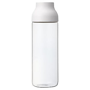 Kinto 22971 Capsule Water Carafe, Pitcher, Cold Water Bottle, 33.8 fl oz (1 L), White